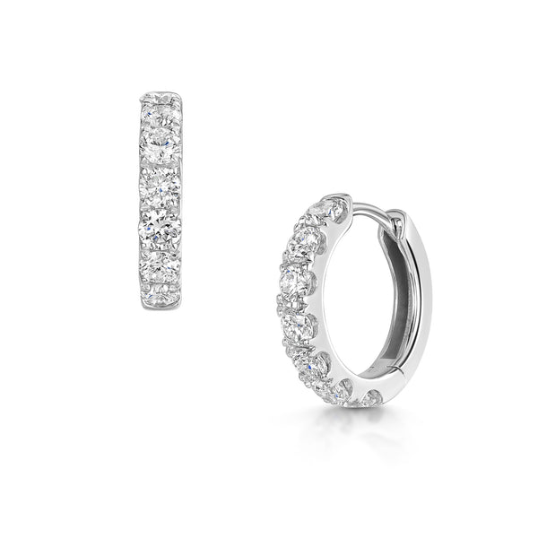 Split Prong Setting Huggies Earring – Henig Diamonds