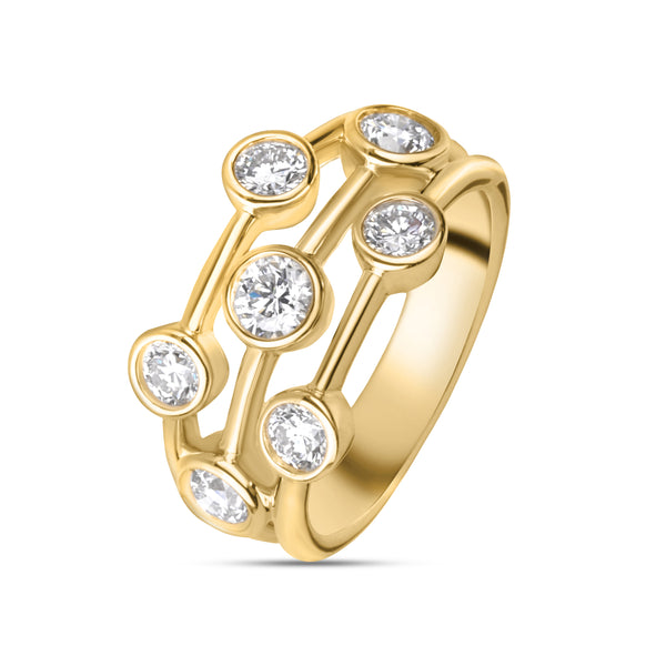 Bezel Setting Multi-Stone Diamonds Rings – Henig Diamonds